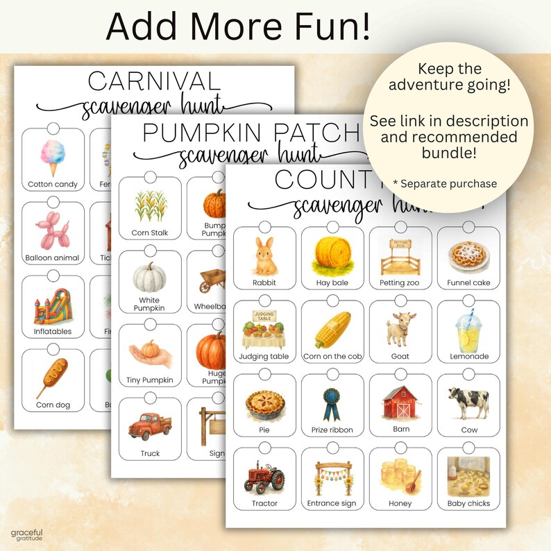 Pumpkin Patch Scavenger Hunt Printable | Outdoor Activity for Kids ...
