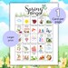 Spring Bingo, 30 Printable Spring Bingo Cards, Spring Party Game ...