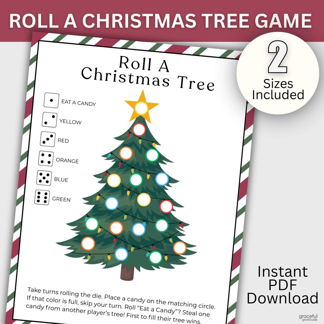 Roll-a-christmas-tree Game | Printable Holiday Dice Game for Kids ...
