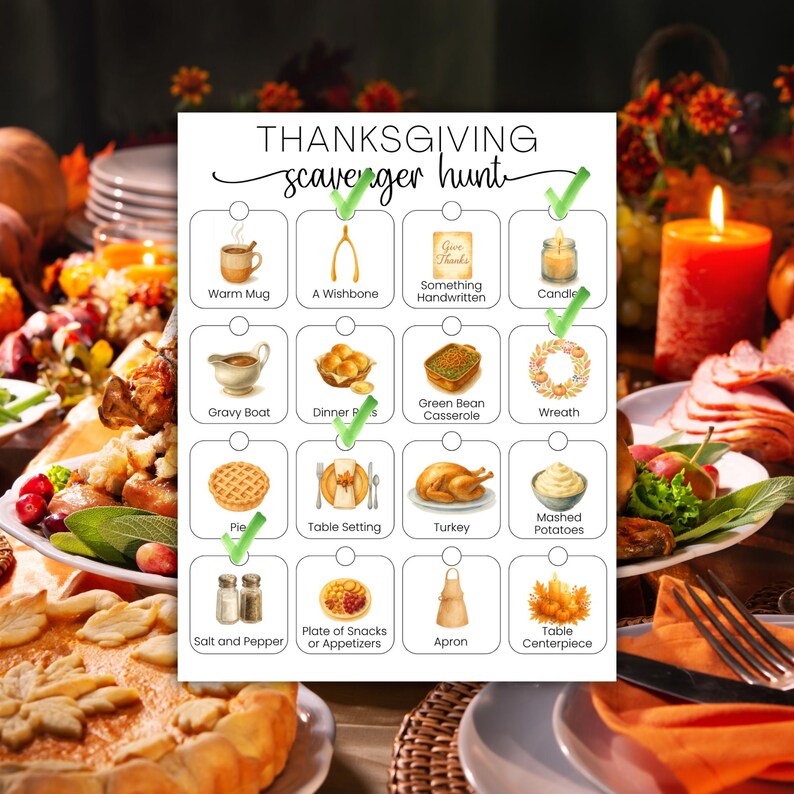Thanksgiving Scavenger Hunt Printable | Cozy Fall Family Activity ...