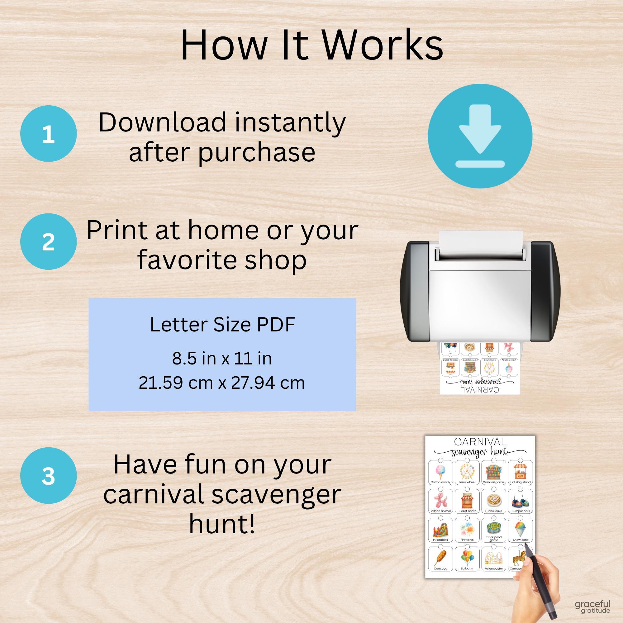 County Fair Scavenger Hunt Printable | Outdoor Activity for Kids ...