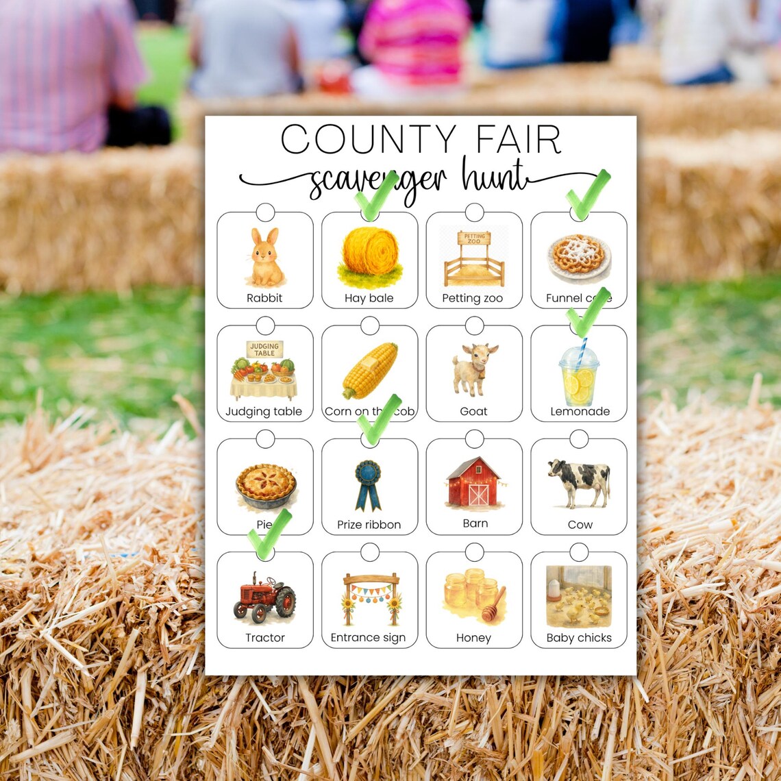 County Fair Scavenger Hunt Printable | Outdoor Activity for Kids ...
