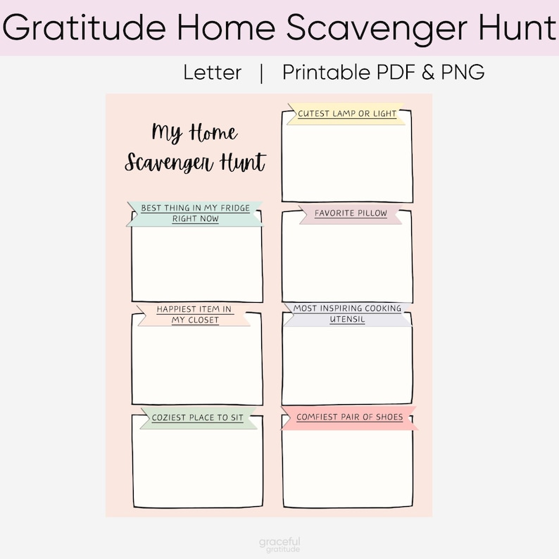 Mindfulness Activity Scavenger Printable Instant Download, Mindful ...