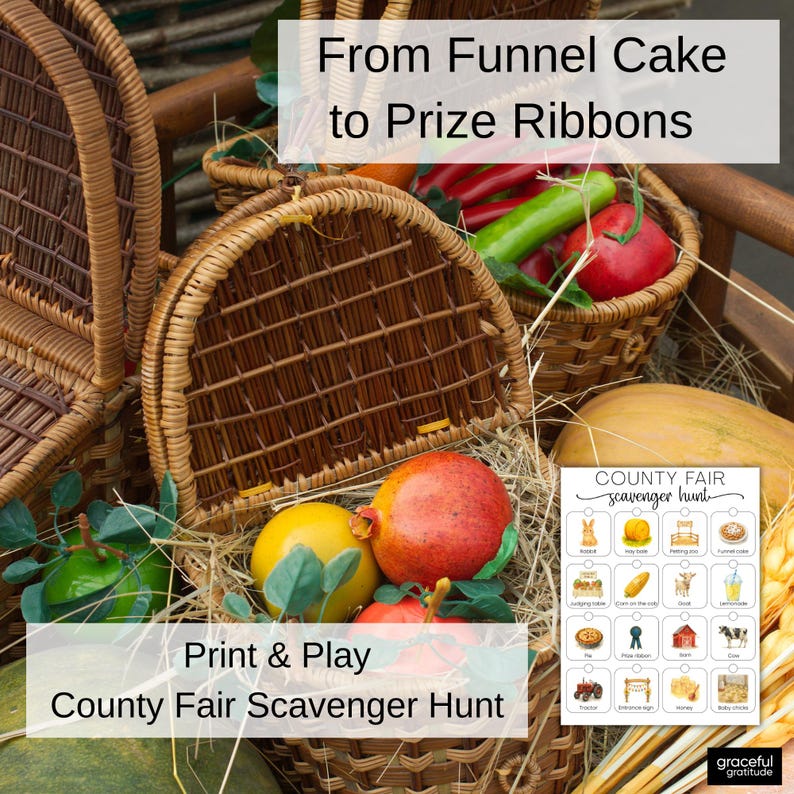 County Fair Scavenger Hunt Printable | Outdoor Activity for Kids ...