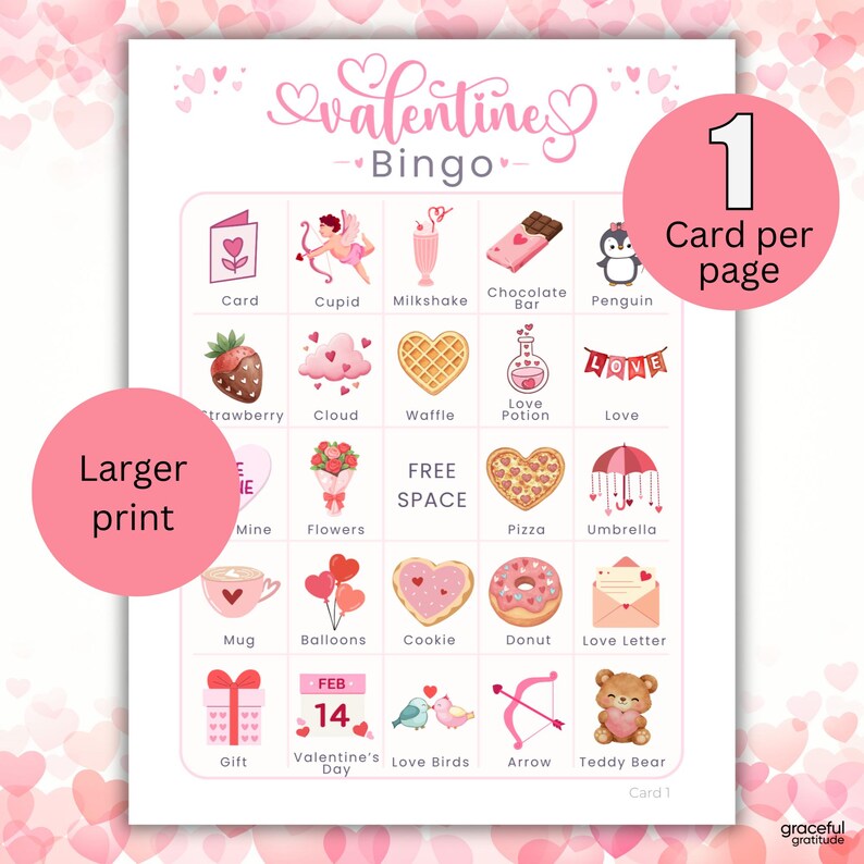 Valentine Bingo Game | Valentine's Day Bingo | Classroom Valentine ...