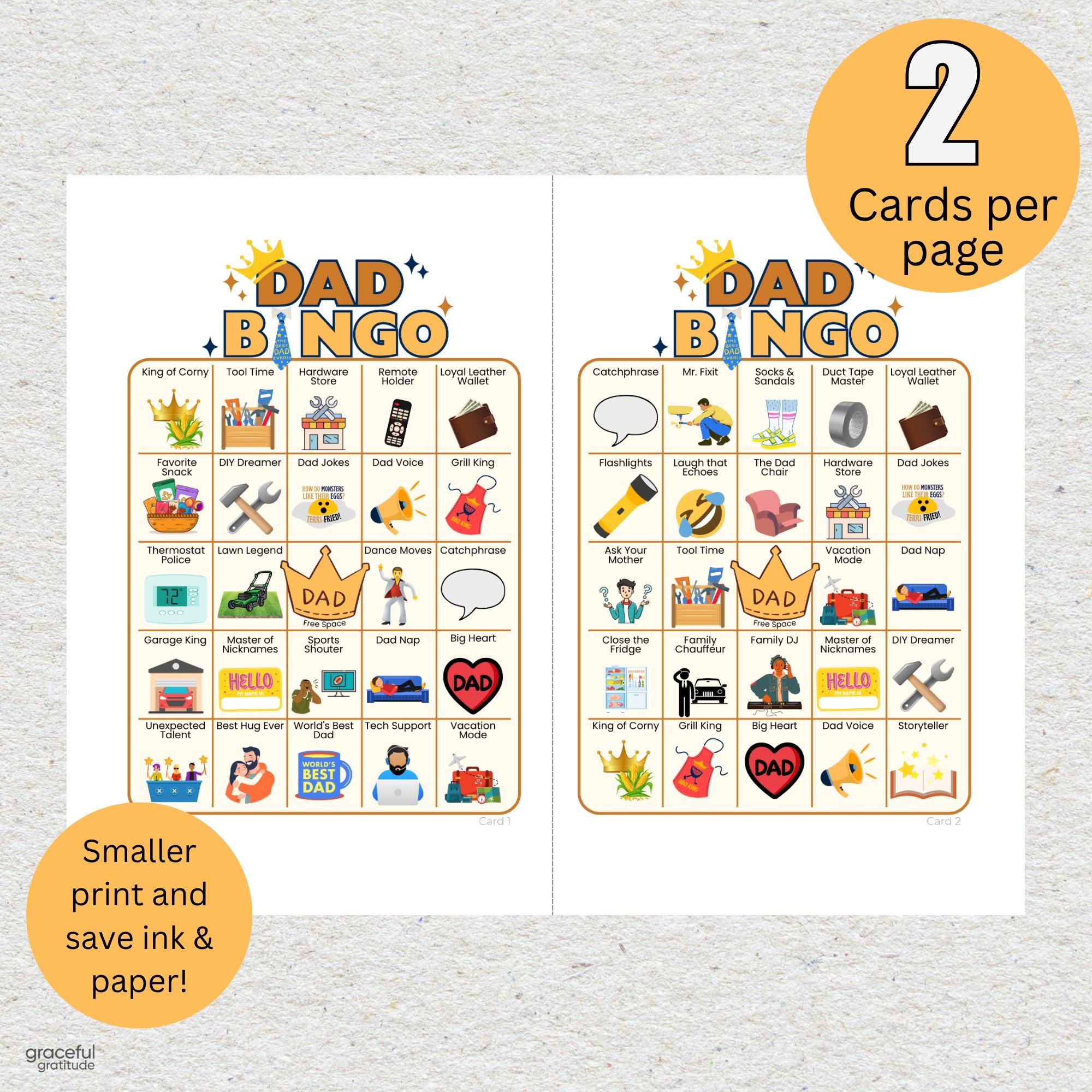 Dad Bingo - Printable Group Game for Father's Day, Birthdays, & Beyond ...