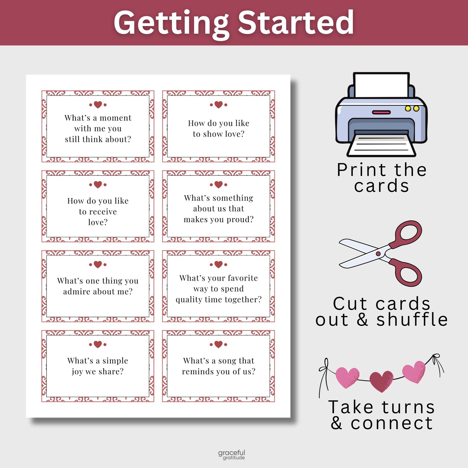 Valentine Conversation Cards for Couples | Meaningful Relationship ...