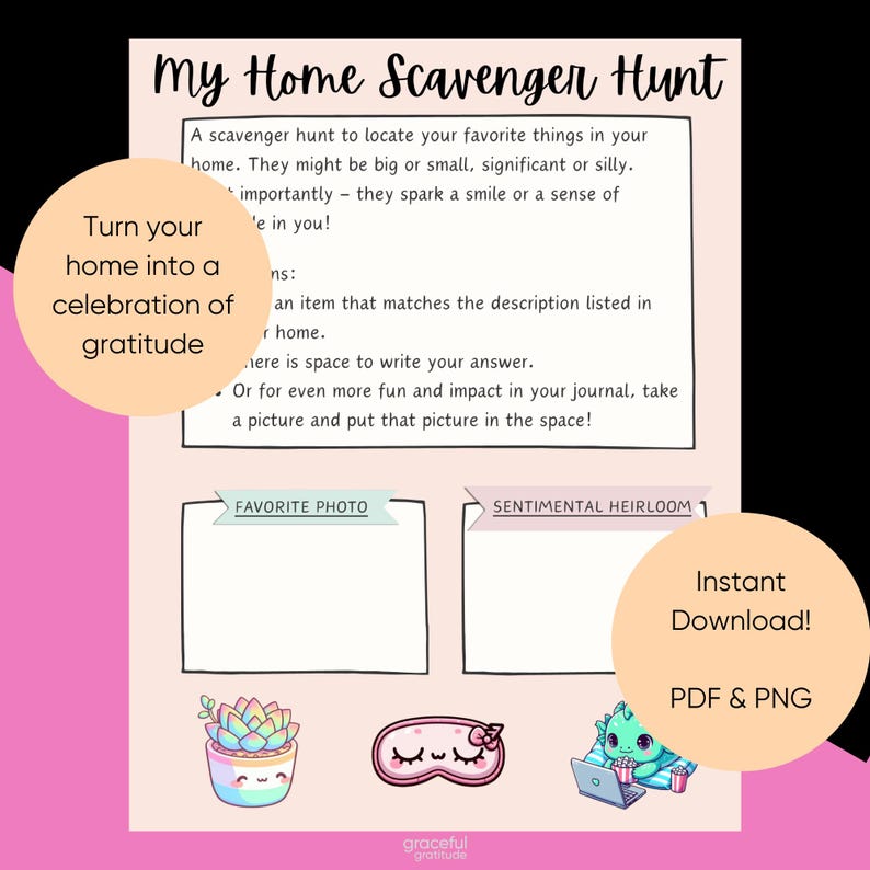 Mindfulness Activity Scavenger Printable Instant Download, Mindful ...