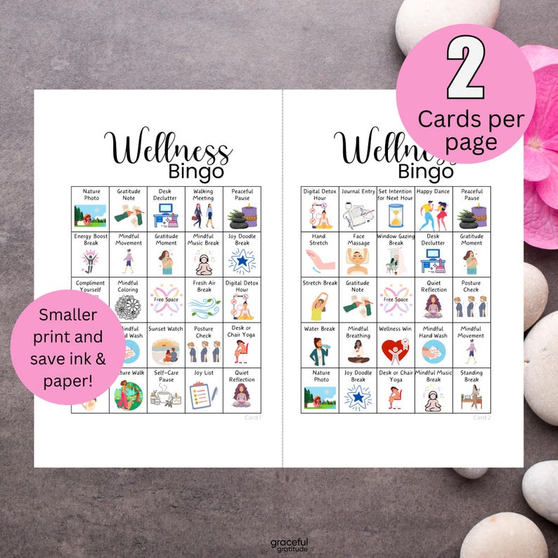 Wellness Bingo Game | Printable Mindful Group Activity for Teams ...