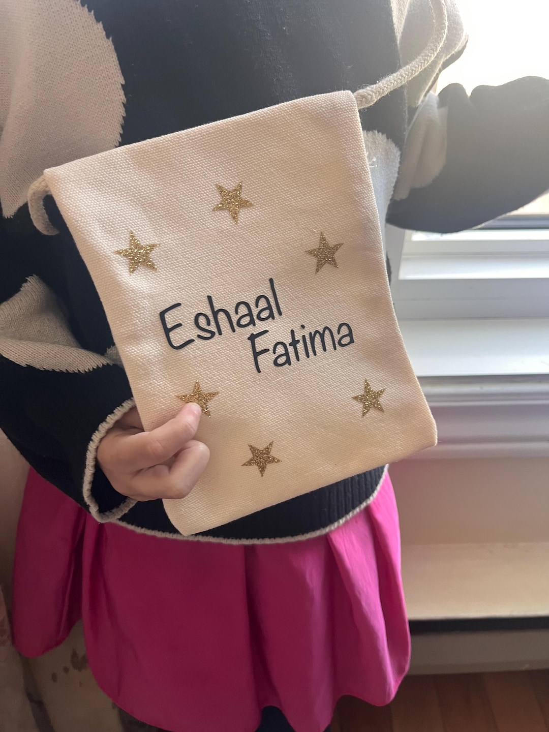 Personalized Sling Bag for Girls, Custom Name Eidi Bag, Ramadan Gift ...
