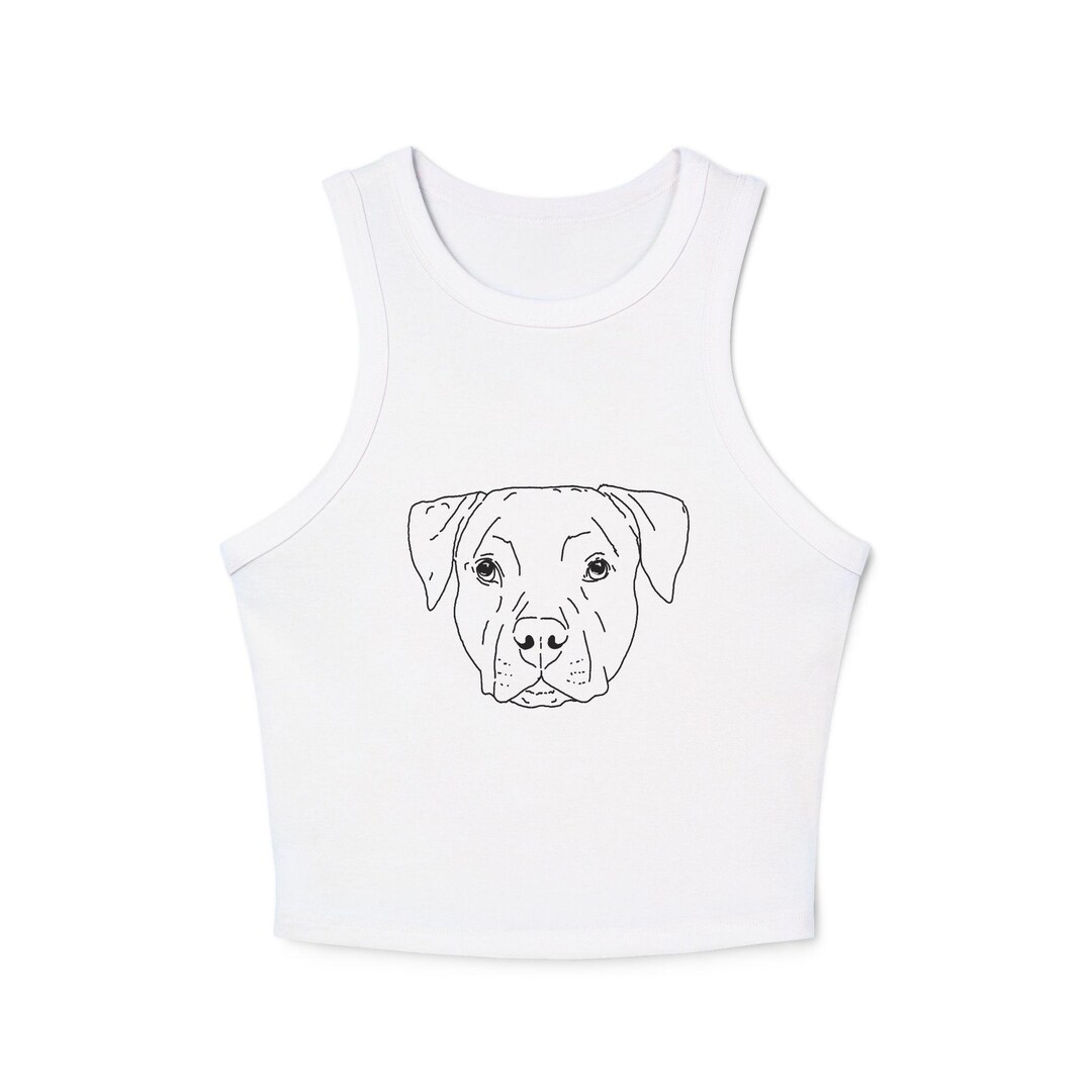 Pitbull Rescue Crop Tank, Cute Bully Racer Top, Women's Summer ...