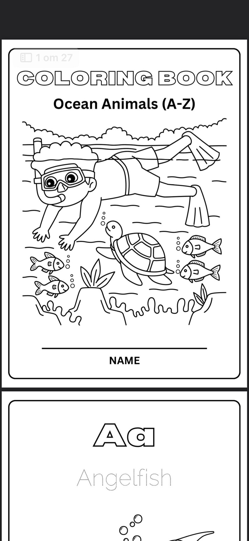 Ocean Coloring Book - Etsy