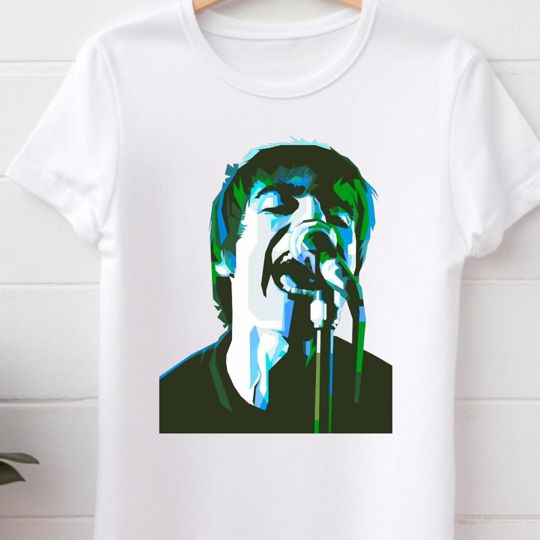 Liam Gallagher White Concert Pop, New Tour Merch, Band Shirt, Music ...