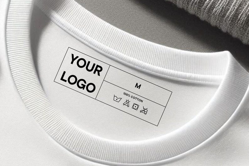 Custom DTF Neck Tag Transfers – Your Logo, Iron-on Clothing Labels ...