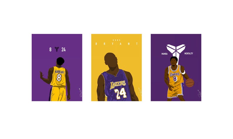 Kobe Bryant Posters (3 Pack) - Etsy