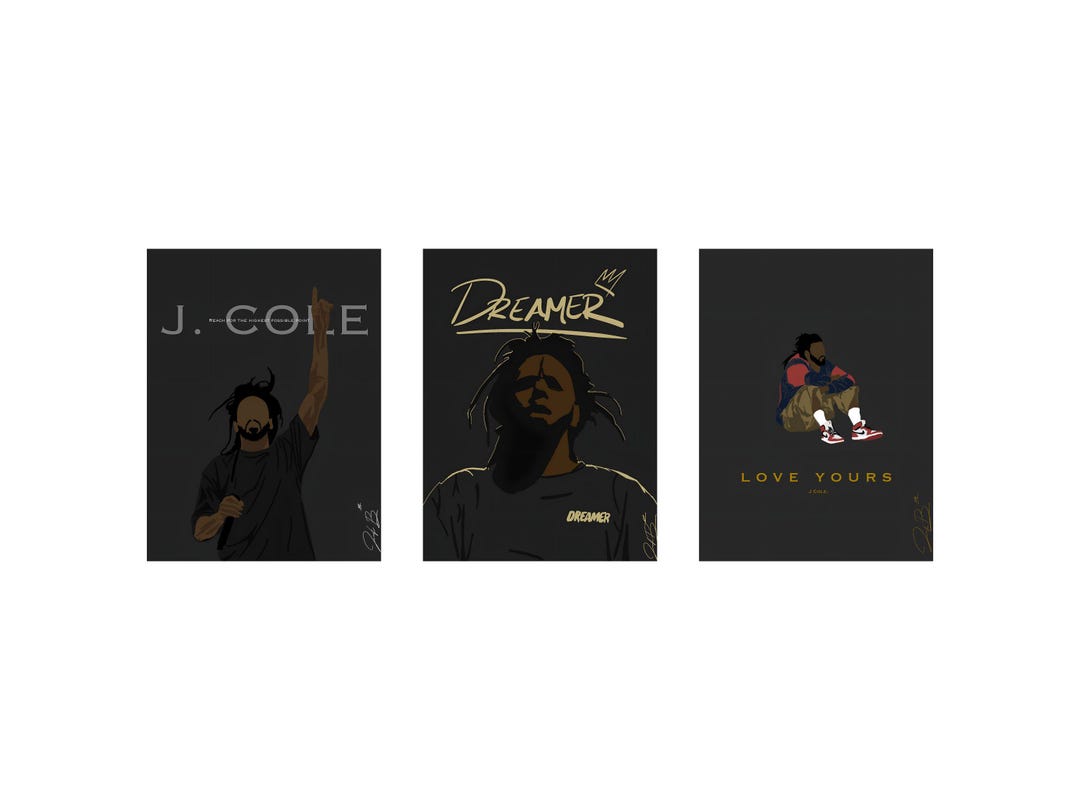 J Cole Posters (3 Pack) - Etsy