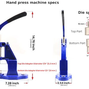 Hand Press Machine Set With Essential Dies for Snap Buttons, Grommets ...