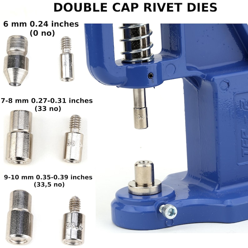 Professional Hand Press Machine Dies Set for Eyelet Grommets, Snap ...