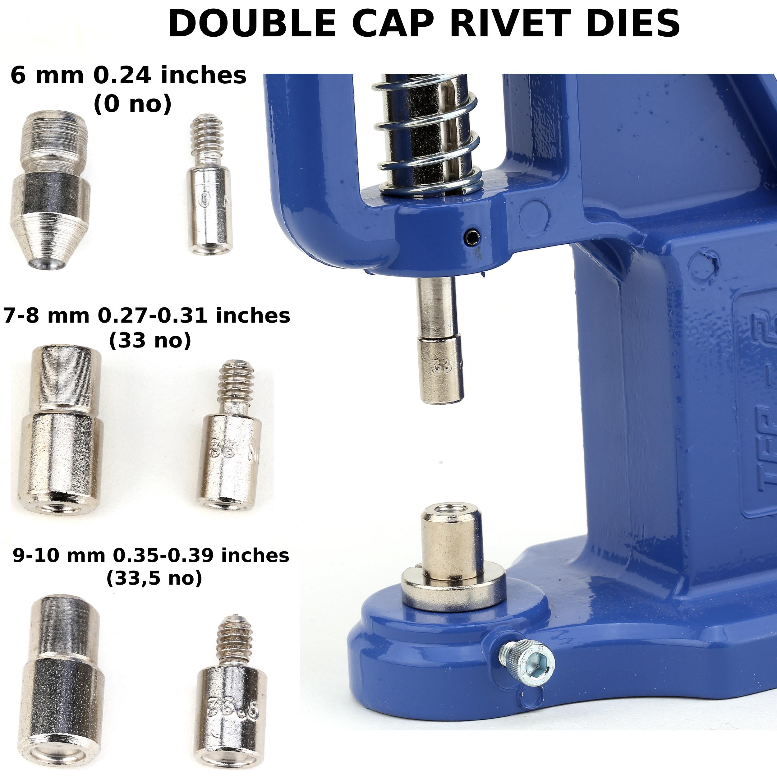 Professional Hand Press Machine Dies Set for Eyelet Grommets, Snap ...