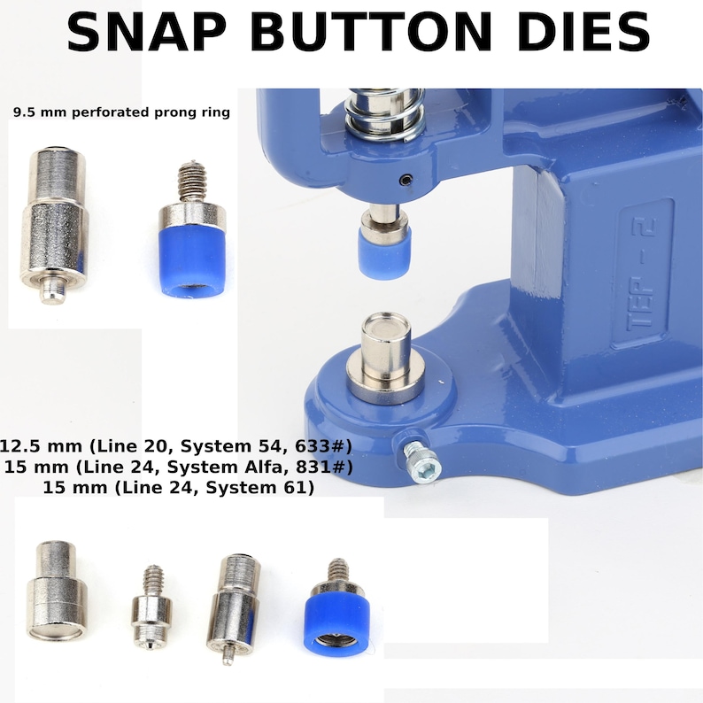 Professional Hand Press Machine Dies Set for Eyelet Grommets, Snap ...