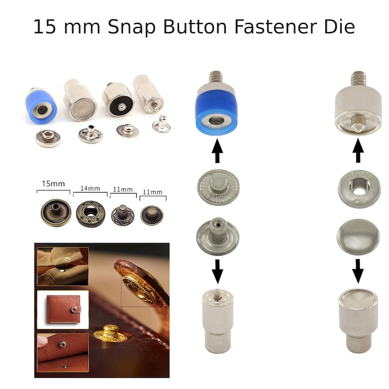 Hand Press Machine Set With Essential Dies for Snap Buttons, Grommets ...