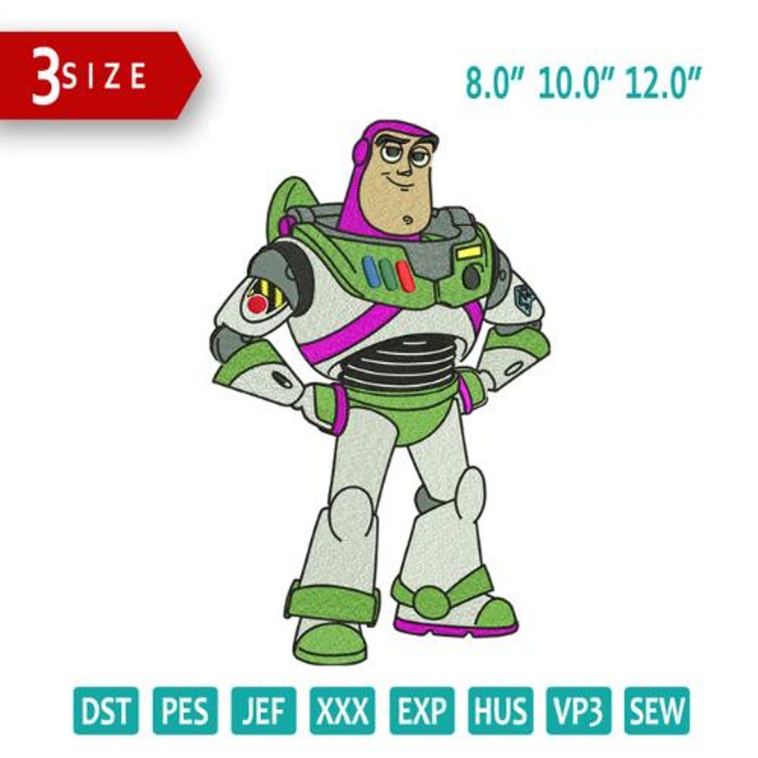 Buzz Lightyear Machine Embroidery Design Files - Etsy