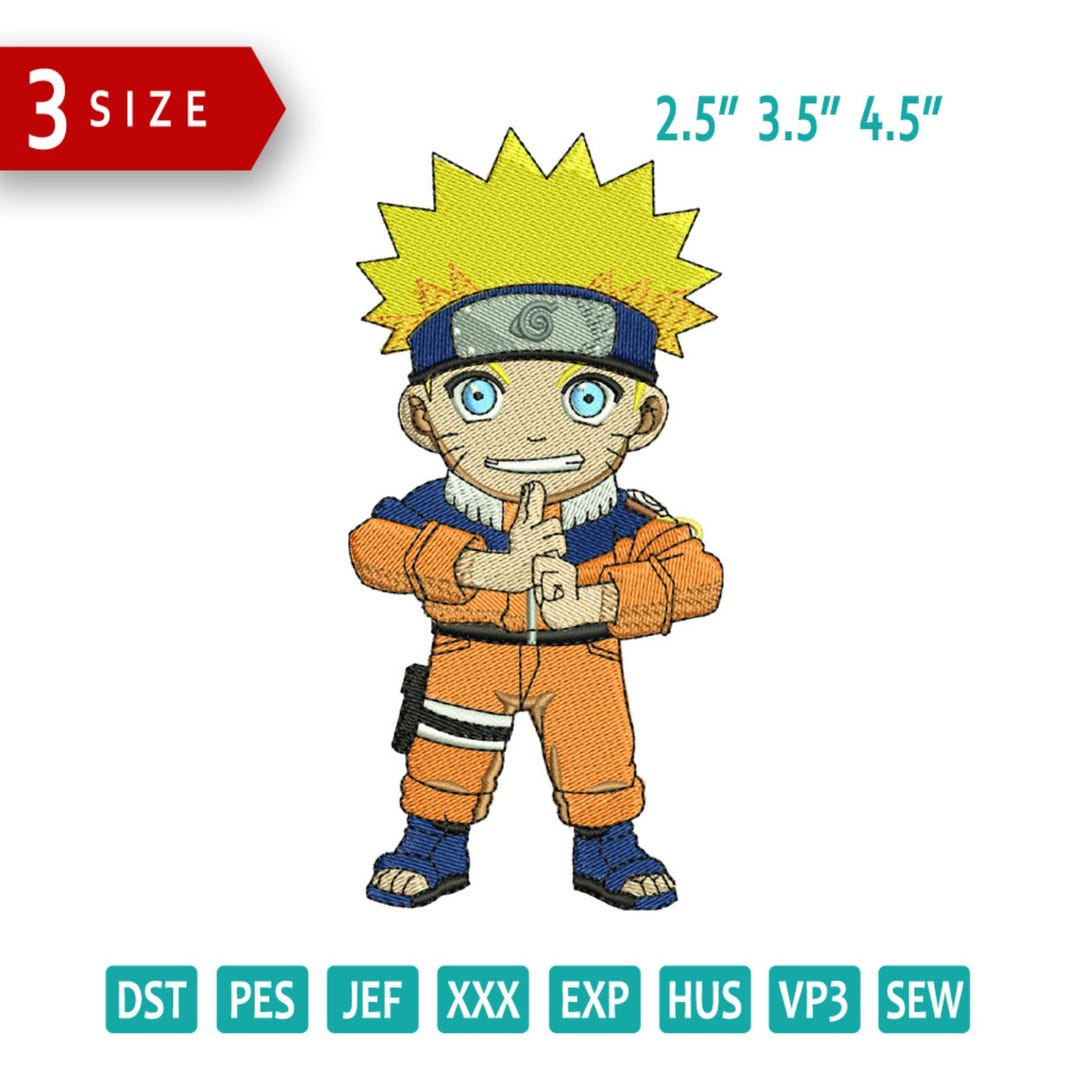 Chibi Naruto Machine Embroidery Design Files - Etsy