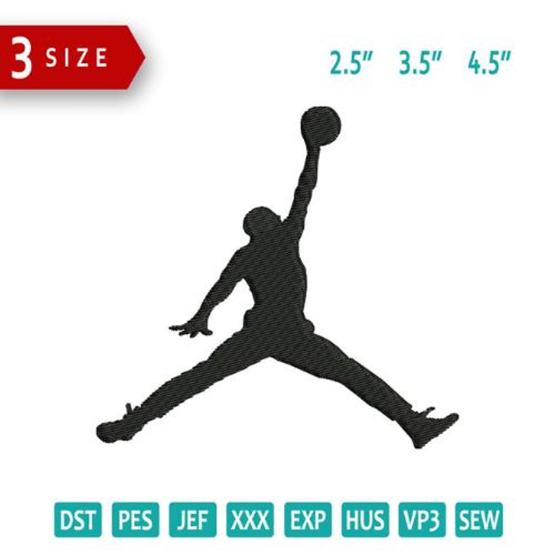 White Air Jordan Logo Machine Embroidery Design Files - Etsy