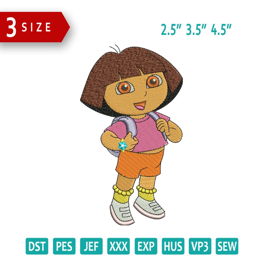 Dora Machine Embroidery Design Files - Etsy