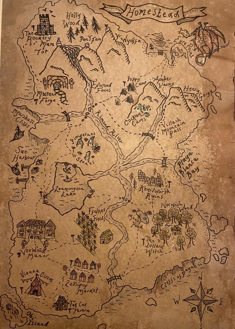 Custom/personalised Fantasy World Map Artwork - Etsy UK