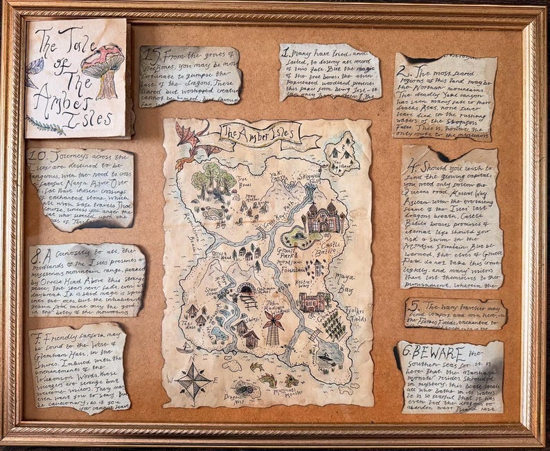 Custom/personalised Fantasy World Map Artwork - Etsy UK