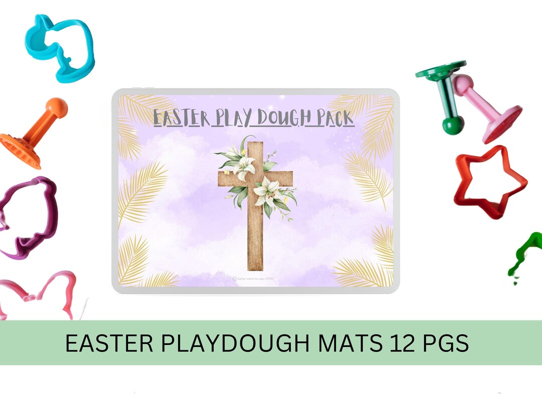 Easter PLAYDOUGH Mats | Christian Easter Activity | Printable Jesus ...
