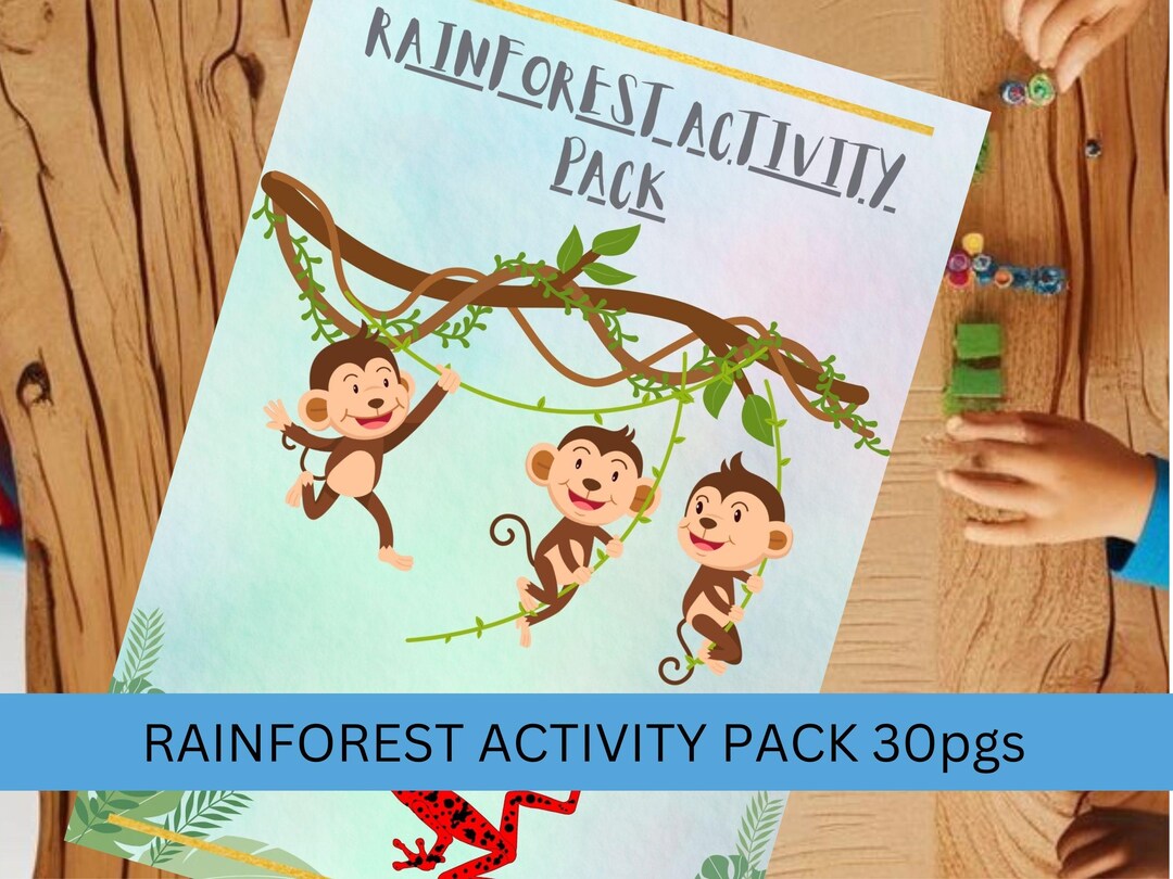 Rainforest Animals Activity Pack Toddlers/ Printable Colouring Pages ...