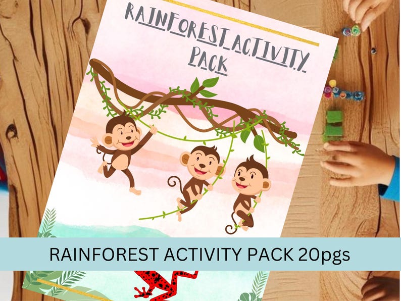 Rainforest Animals Activity Pack Toddlers/ Printable Colouring Pages ...