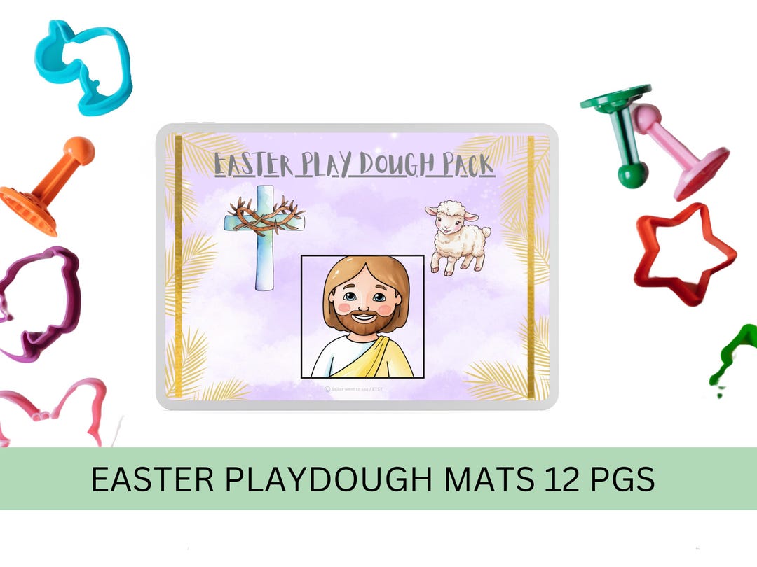 Easter PLAYDOUGH Mats | Christian Easter Activity | Printable Jesus ...