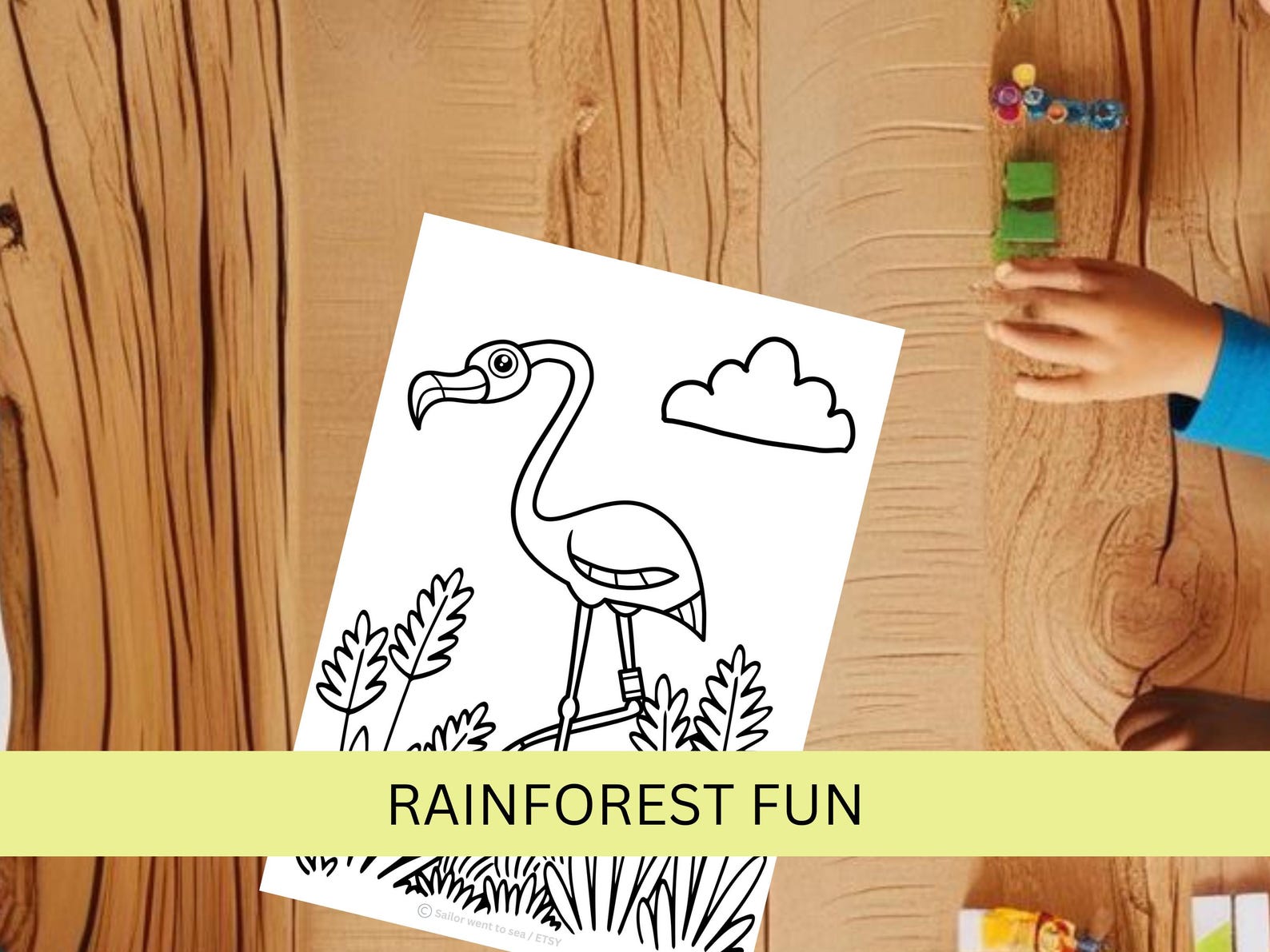RAINFOREST COLOURING IN/ Toddler Printable / Jungle Animals Colouring ...