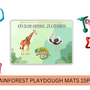 AFRICAN PLAYDOUGH Mats/ Toddler Activity/ Printable Playdough Mats ...