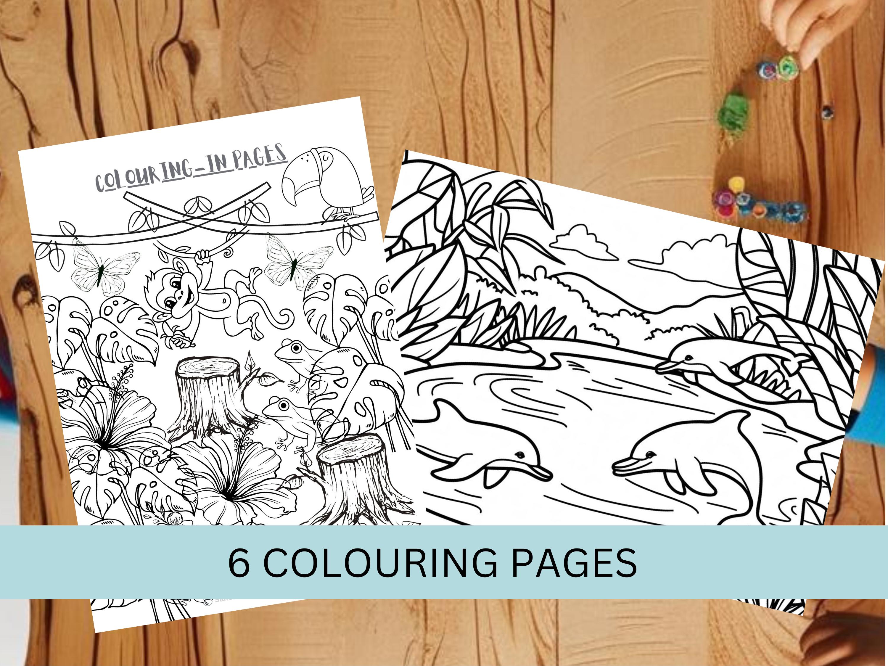 Rainforest Animals Activity Pack Toddlers/ Printable Colouring Pages ...