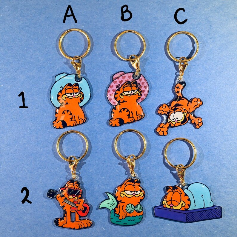 Handmade Orange Cat Keychains - Etsy