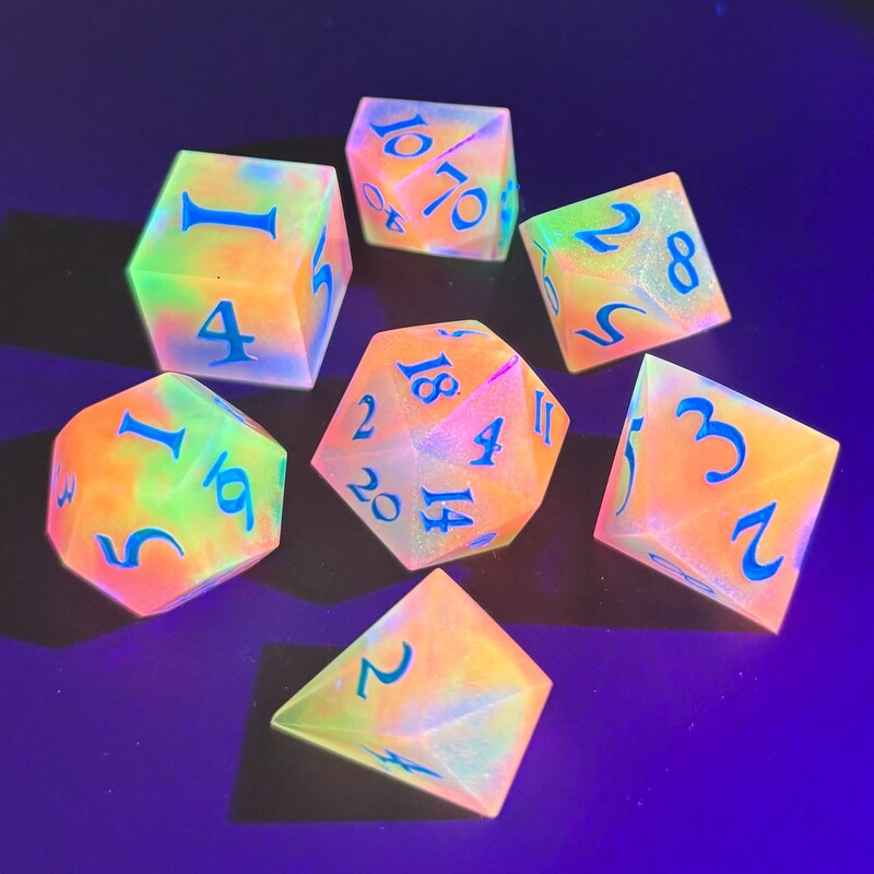 Neon Dice - Etsy