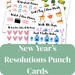 Resolution Punch Cards | Printable Punch Cards | New Years Resolution ...