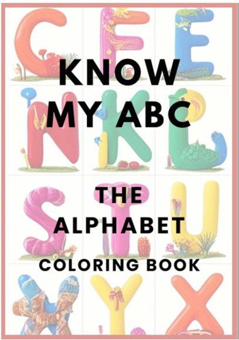 Know My ABC - the Alphabet Coloring Book - Etsy Australia