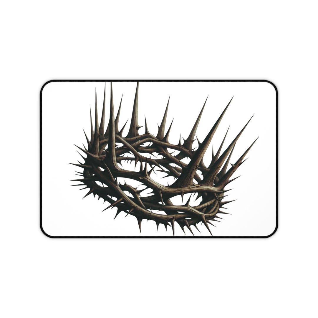 Thorn Crown Desk Mat: Inspiring Office Decor for the Faithful - Etsy