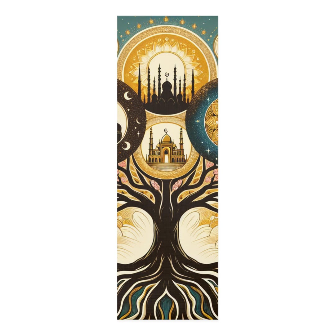 Artistic Foam Yoga Mat - Tree of Life Design, Eco-friendly Exercise ...