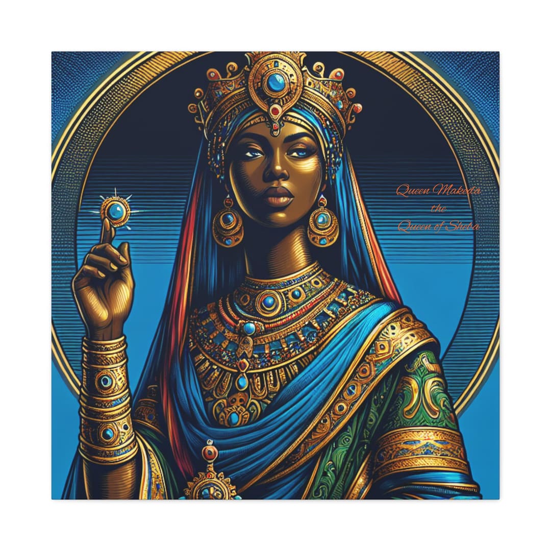 Canvas Wall Art, Queen of Sheba, African Heritage Decor, Women's ...