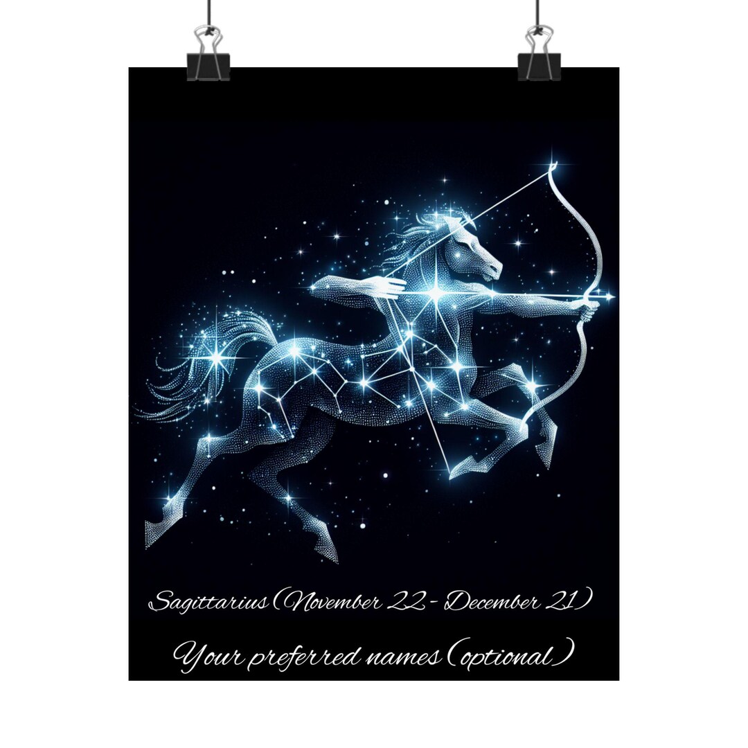Sagittarius Poster, Astrology Wall Art, Zodiac Decor, Horoscope Gift ...