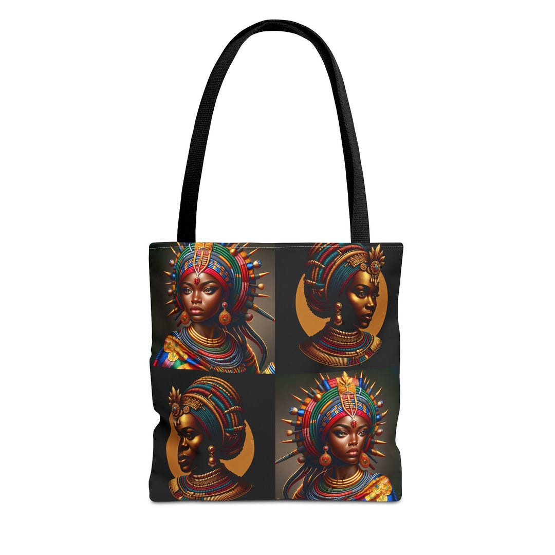 Queen Aminatu Tote Bag: African Heritage Artisan Design - Etsy