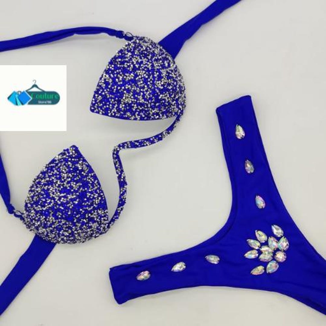 Sexy Sequin Bikini Set for Women – Glitter Diamond Acrylic Two-piece ...