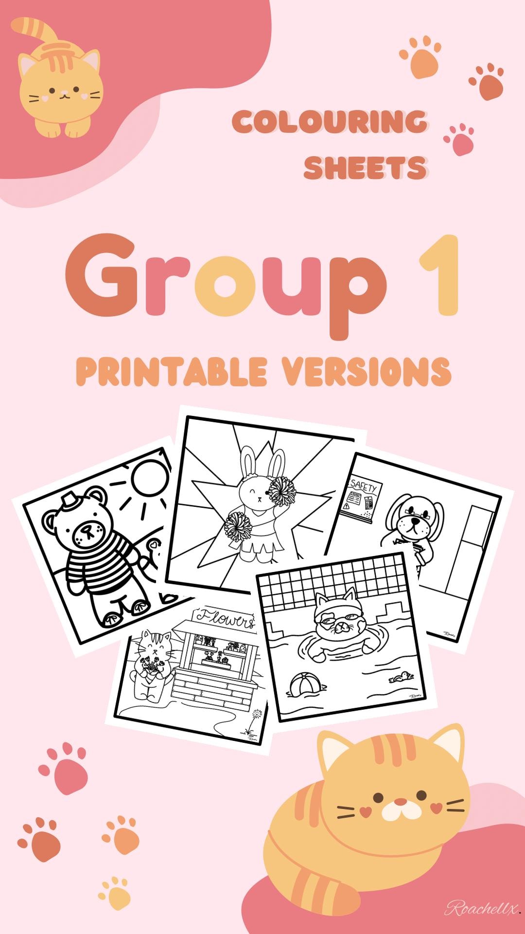 Printable Colouring Sheets - G1 (white BG) - Etsy