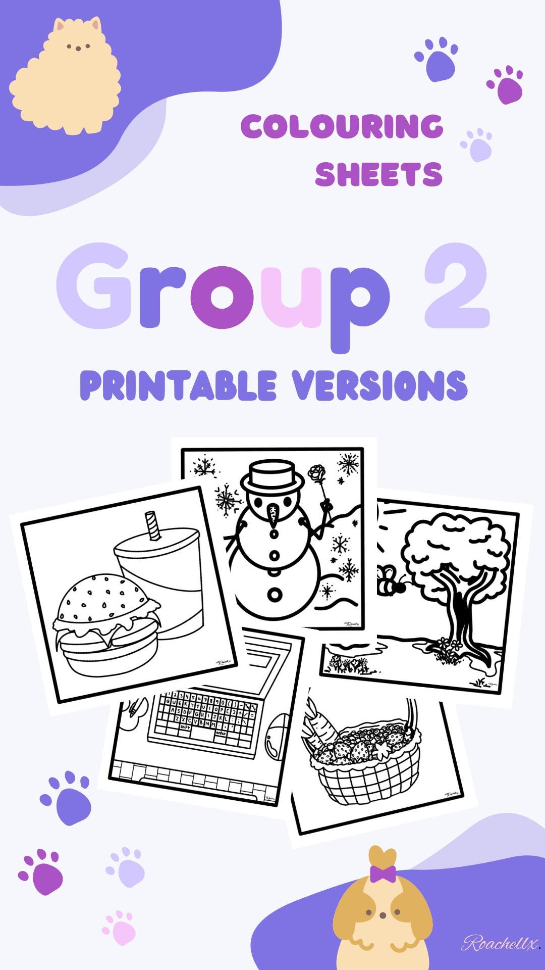 Printable Colouring Sheets - G1 (white BG) - Etsy